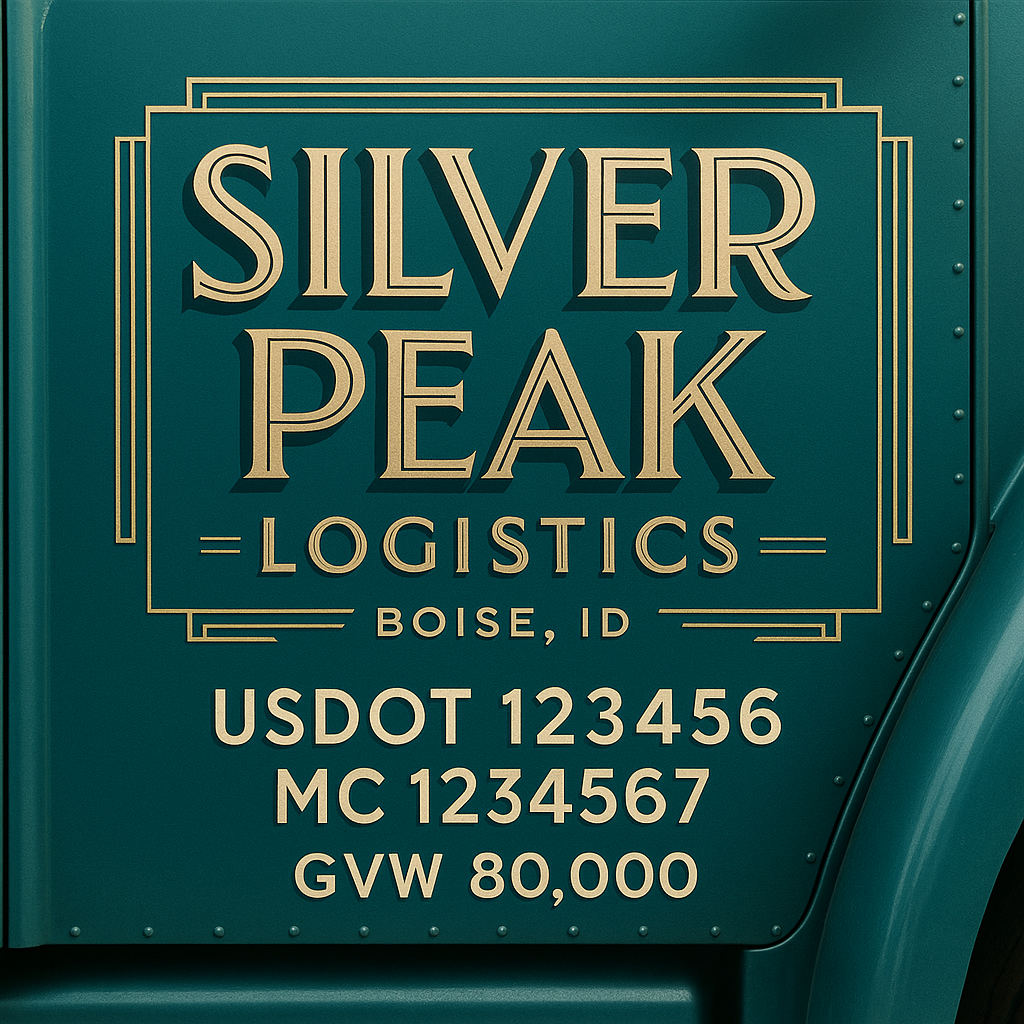 Custom Truck Door Lettering Sign Decal Sticker For Trucking, Businesse ...
