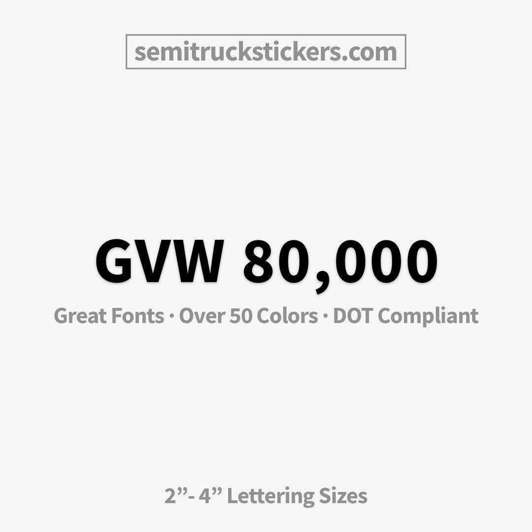 GVW Truck Decal, (Pair) – semitruckstickers.com